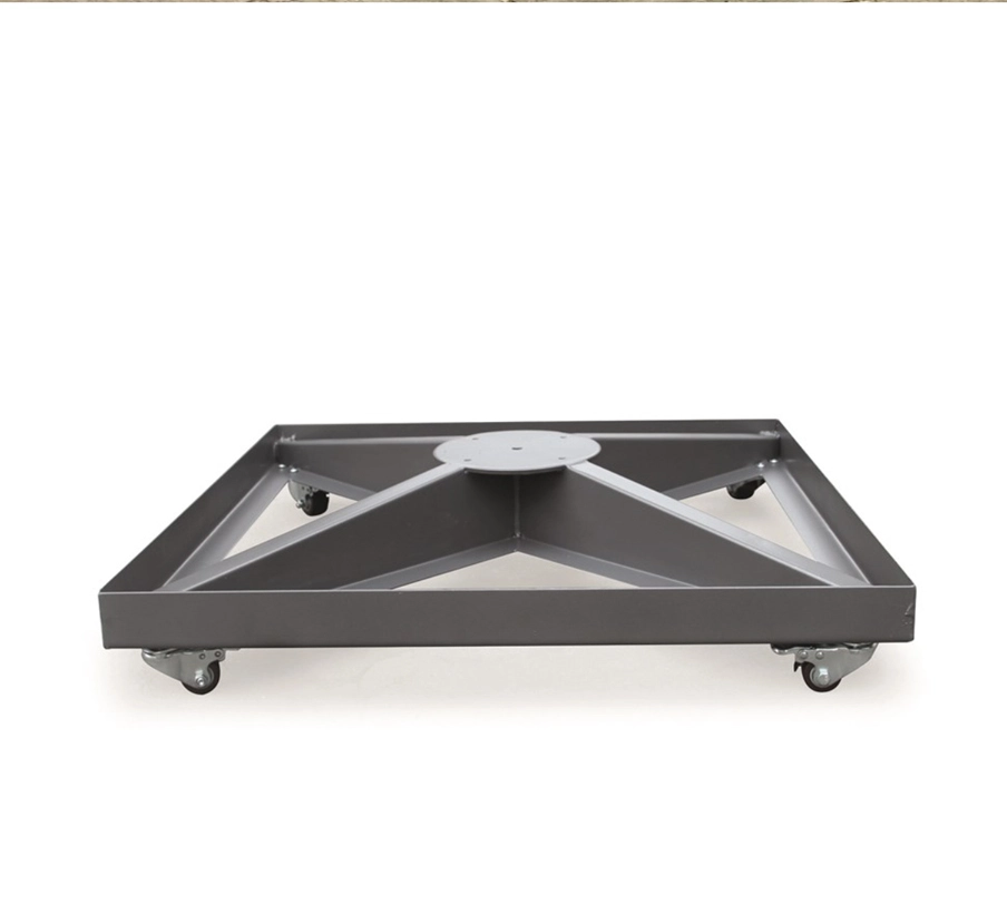 Steel Side Post Parasol Base with Wheels - Henry Street Garden Centre